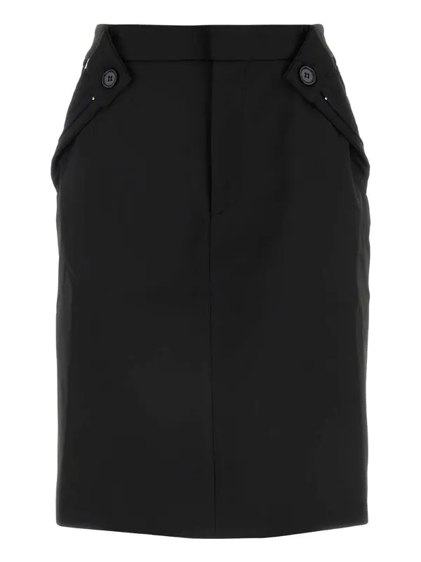 Coperni Stretch Polyester Blend Mini Skirt - Black