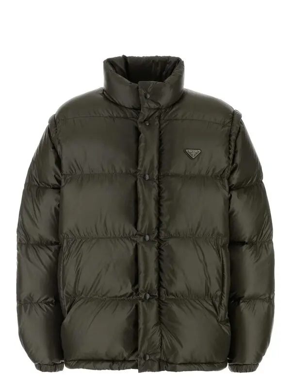Prada Quilted Nylon Down Jacket - Silver
