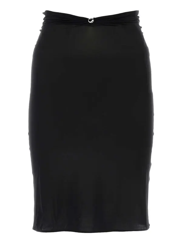 Coperni Stretch Nylon Triangle Mini Skirt - Black