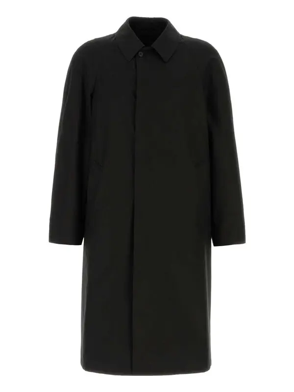 Prada Cotton Overcoat - Black