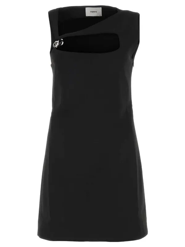 Coperni Stretch Fitted Mini Dress With Cut-out Detail - Black
