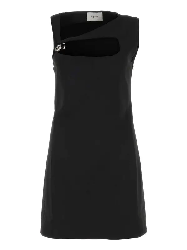 Coperni Stretch Fitted Mini Dress With Cut-out Detail - Black