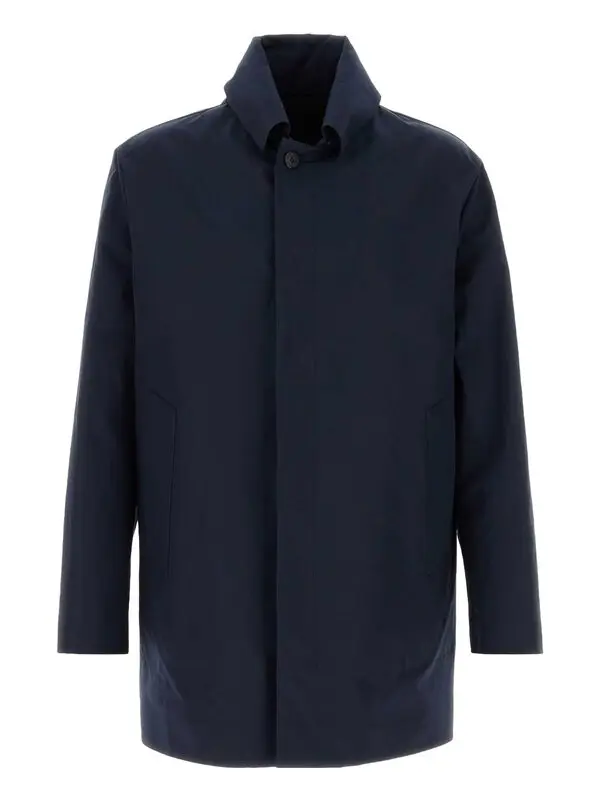 Prada Cotton Poplin Overcoat - Blue