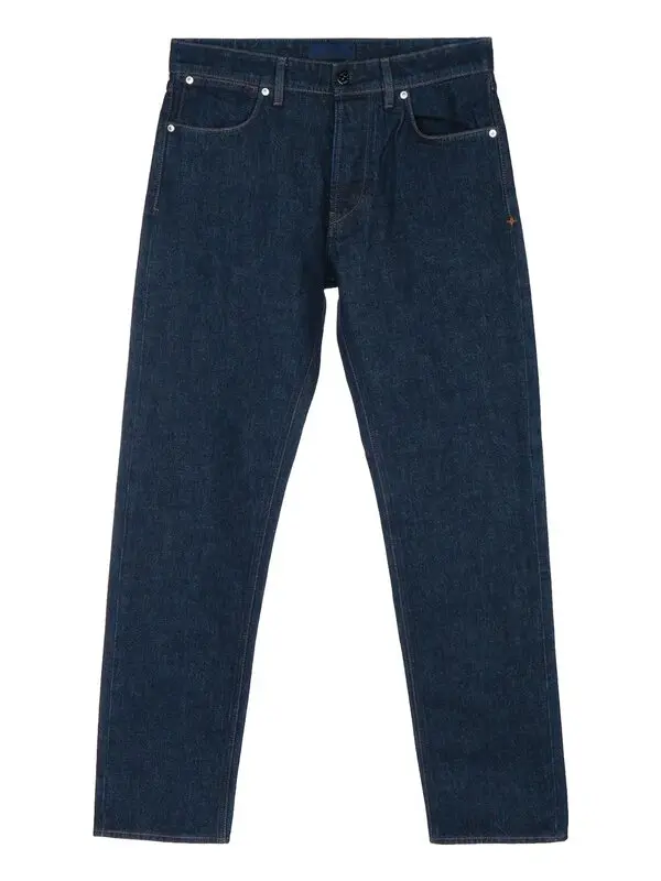 Stone Island Rinse Washed Straight Leg Trousers - Blue