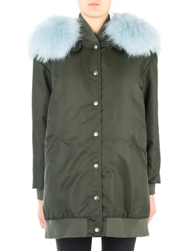 Mr & Mrs Italy Fur Trimmed Bomber Jacket - 3159
