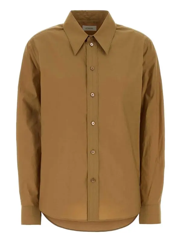 LEMAIRE Cotton-silk Poplin Shirt - Camel