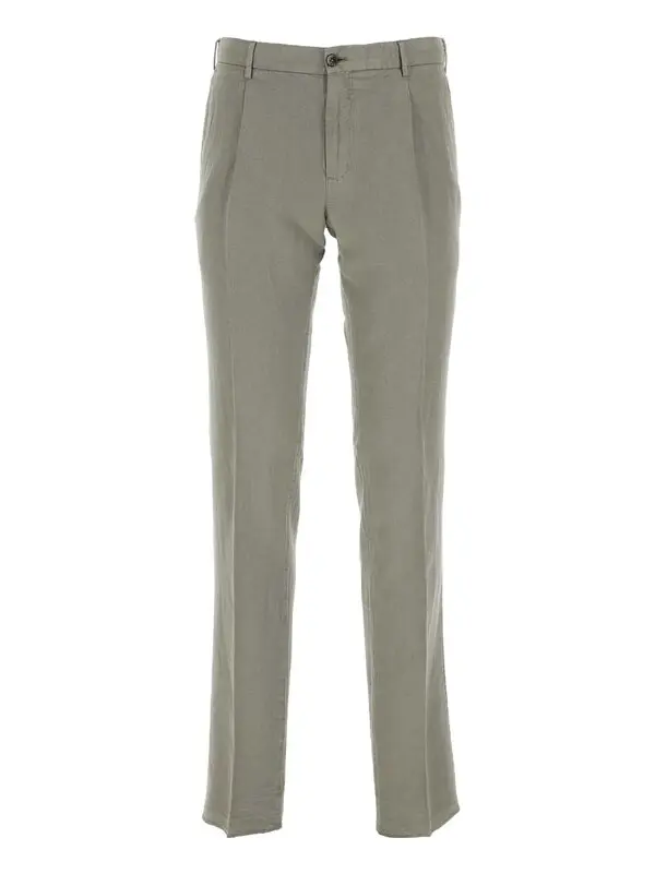 PT TORINO Lyocell, Linen, And Cotton Blend Pants - Grey