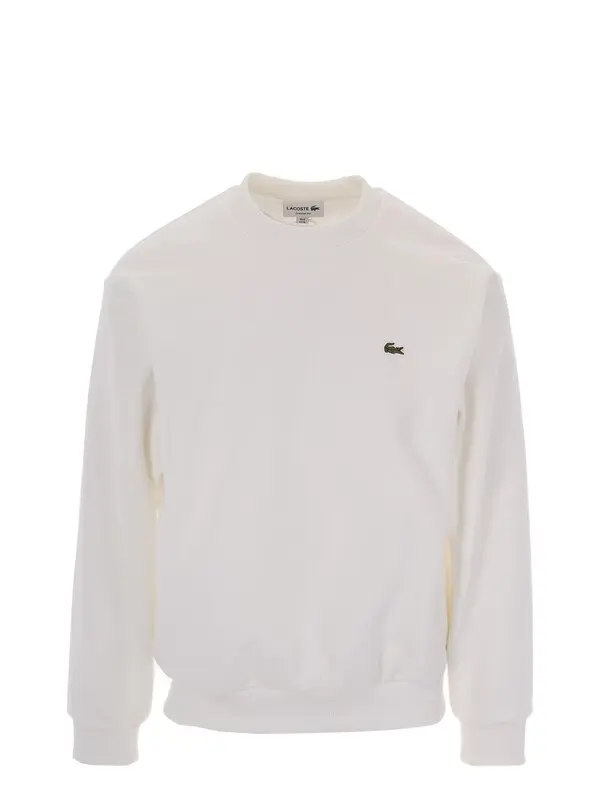 Lacoste Classic Fit Crewneck Sweatshirt - Flour