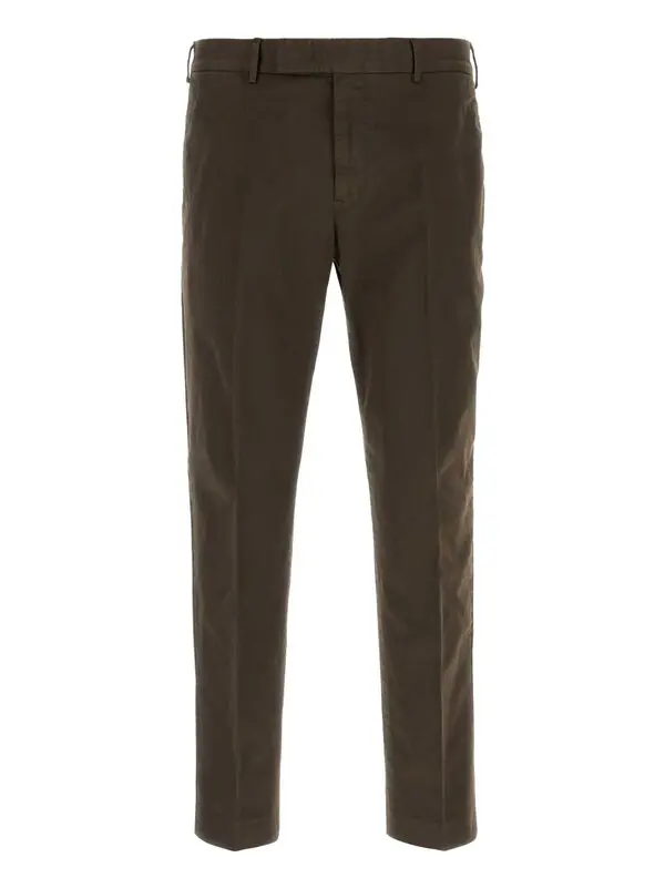 PT TORINO Stretch Cotton Pants For - Brown