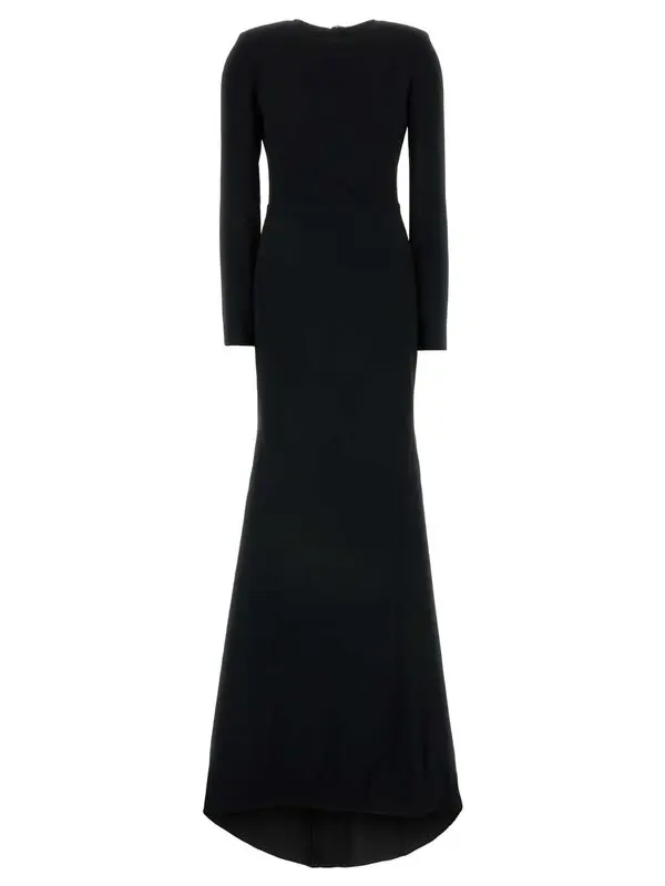 Gucci Crepe Long Dress - Black