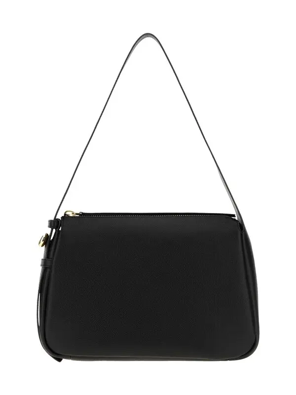 Tory Burch Romy Leather Shoulder Handbag - Black