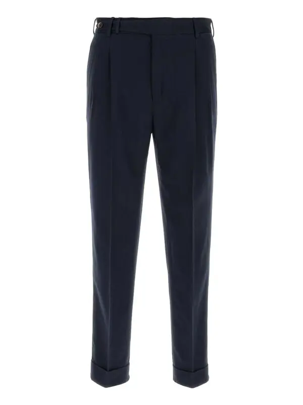PT TORINO Cotton-virgin Wool Blend Pants - Blue