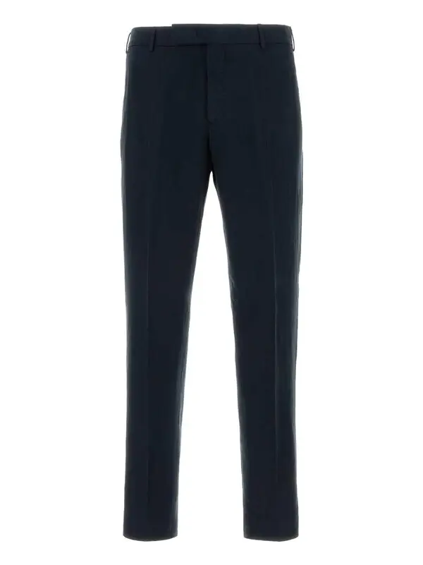 PT TORINO Lyocell-linen-cotton Blend Tailored Trousers - Blue