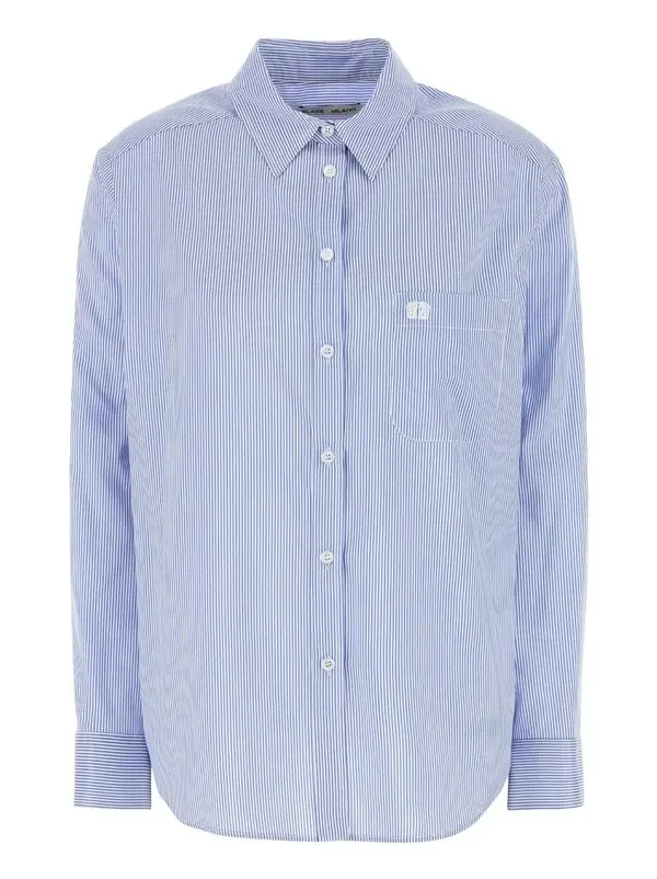 BLAZE Embroidered Silk-blend Catalina Shirt - Stripped