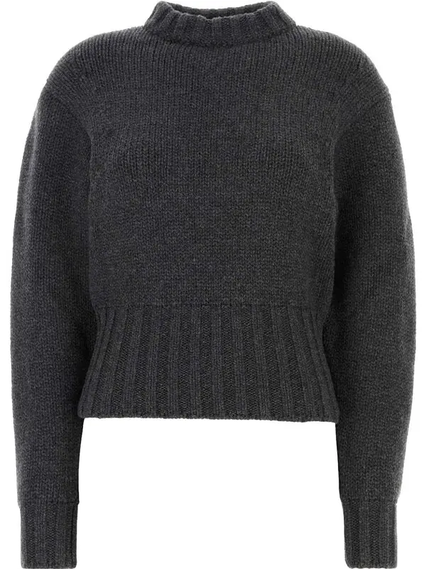 Alexander McQueen Melange Stretch Wool-cashmere Sweater - Grey