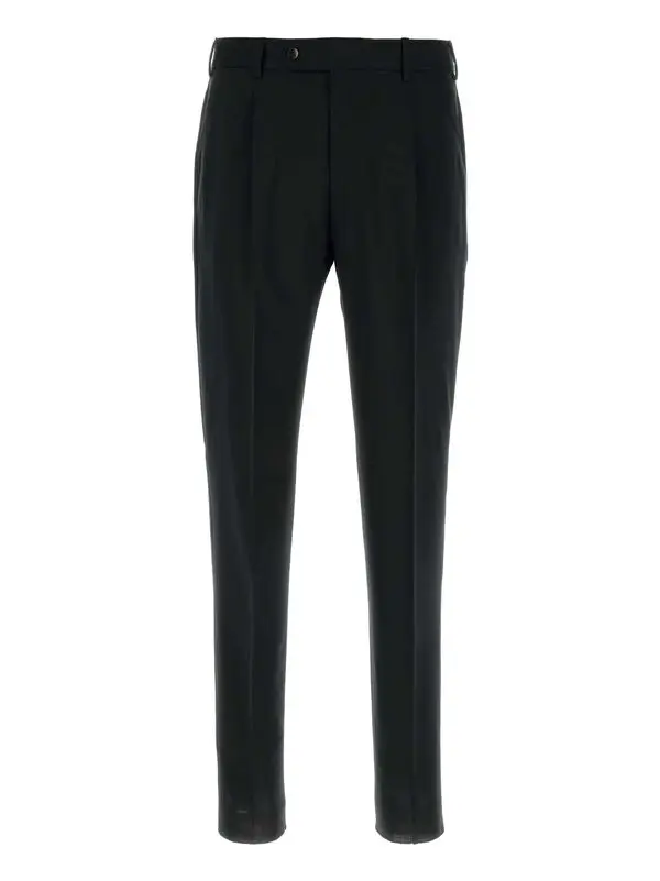 PT TORINO 100% Virgin Wool Tailored Dress Pants - Black