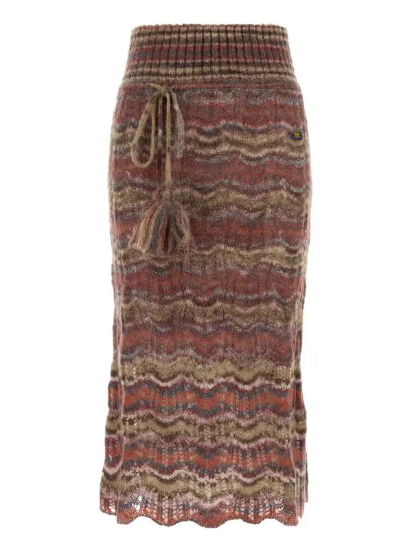 VIVIENNE WESTWOOD Flora Mohair-blend Maxi Skirt - Multicoloured