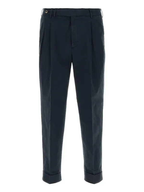 PT TORINO Stretch Cotton Style Pants - Blue