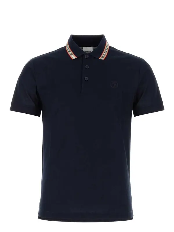 Burberry Cotton Piquet Polo Shirt - Blue