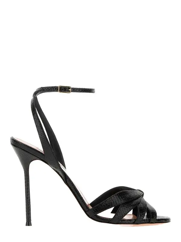 AQUAZZURA Oulmate Sandal 105" Goat Leather And Calf Leather High Heel Stiletto Sandals - Black