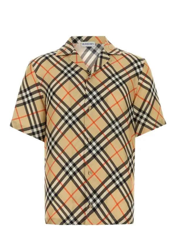 Burberry Printed Silk Shirt - Checked