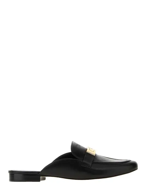 Tory Burch Leather Horsebit Detail Slip-on Loafers - Black