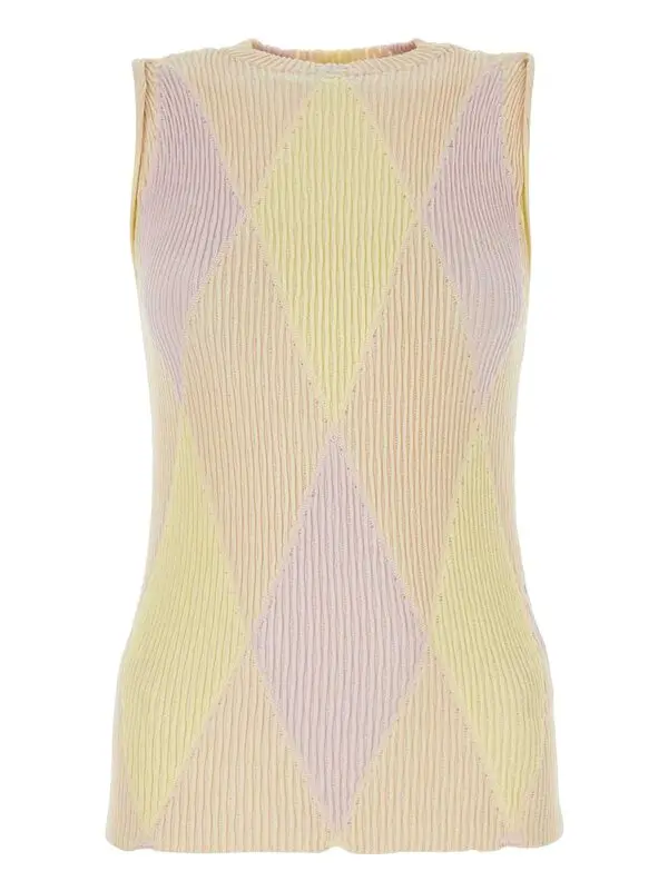 Burberry Embroidered Cotton-silk Blend Top - Printed