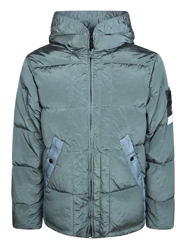 Stone Island Hooded Puffer Jacket - Verde