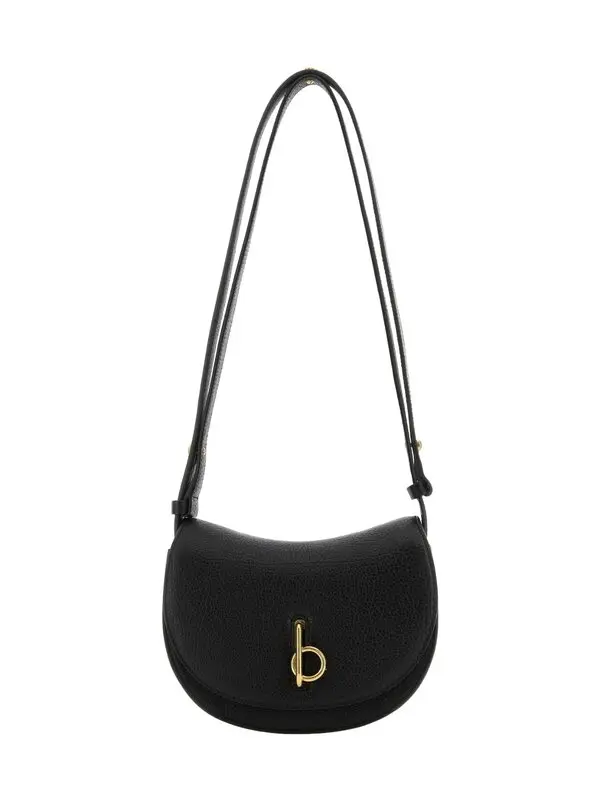 Burberry Mini Rocking Horse Calf Leather Shoulder Bag - Black