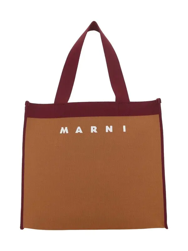 Marni Two-tone Fabric Medium Shopping Handbag - Multicoloured