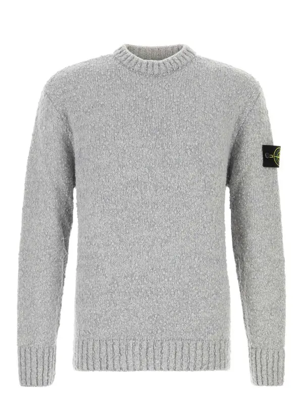 Stone Island Wool Blend Crew Neck Sweater - Grey