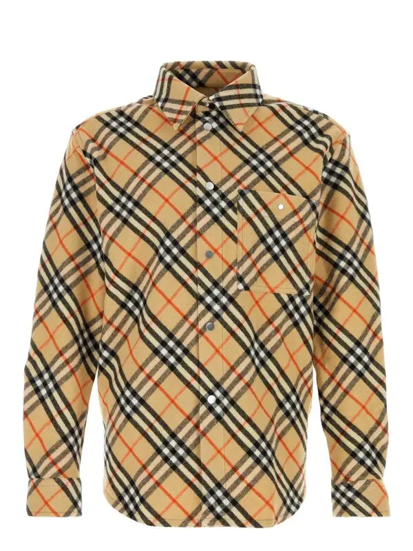 Burberry Embroidered Flannel Shirt For - Checked