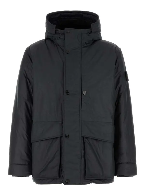 Stone Island Nylon & Polyester Parka Jacket For - Blue