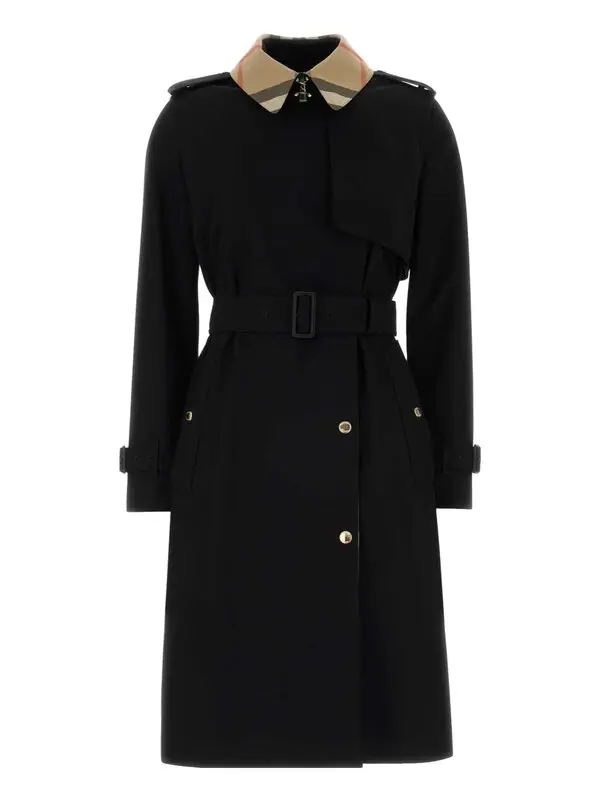 Burberry Cotton Trench Jacket - Black