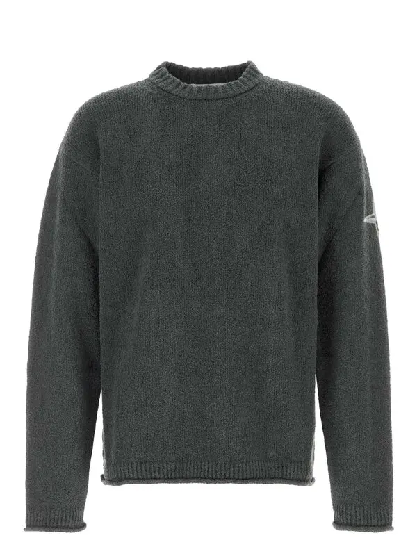 Stone Island Stretch Cotton Blend Crewneck Sweater - Grey