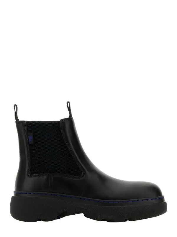 Burberry Leather Chelsea Boots - Black