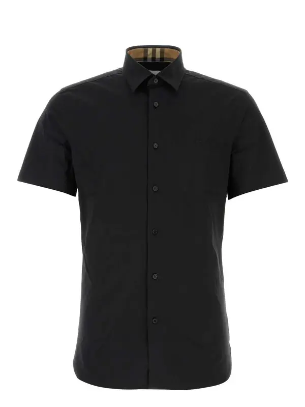 Burberry Stretch Poplin Shirt - Black