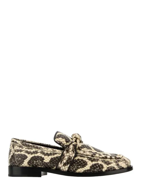 Bottega Veneta Astaire Anaconda Leather Loafers With Rubber Sole - Multicoloured