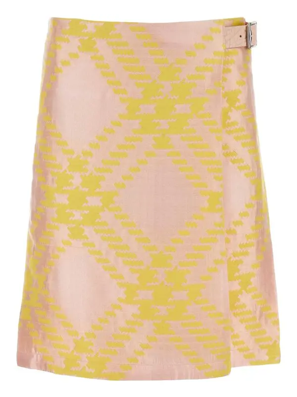Burberry Embroidered Cotton Blend Mini Skirt - Printed