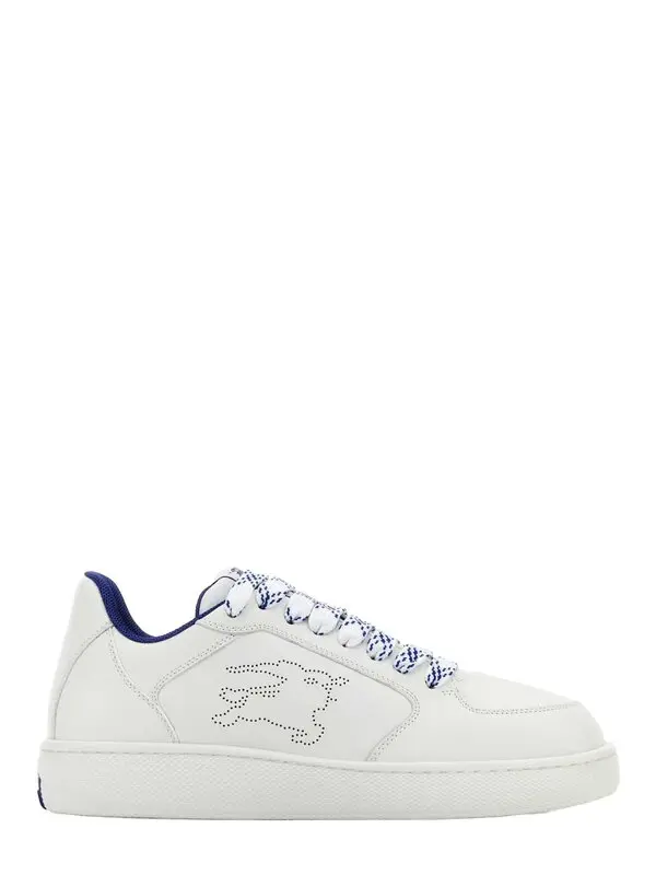 Burberry Calf Leather Stock Sneakers With Rubber Sole - White