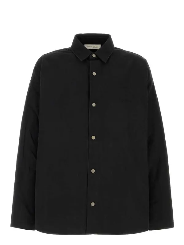 Fear Of God Fearlessly Oversized Cotton Shirt - Black