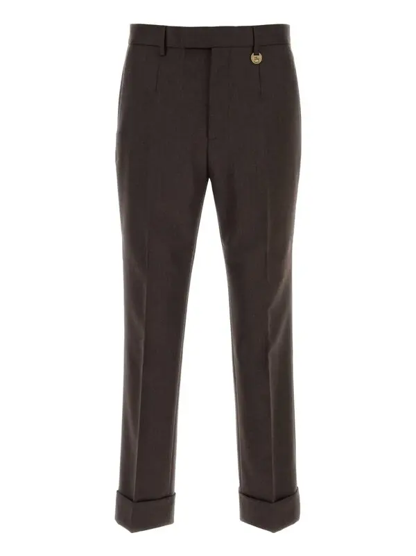 Burberry Wool Tailored Pants - Brown