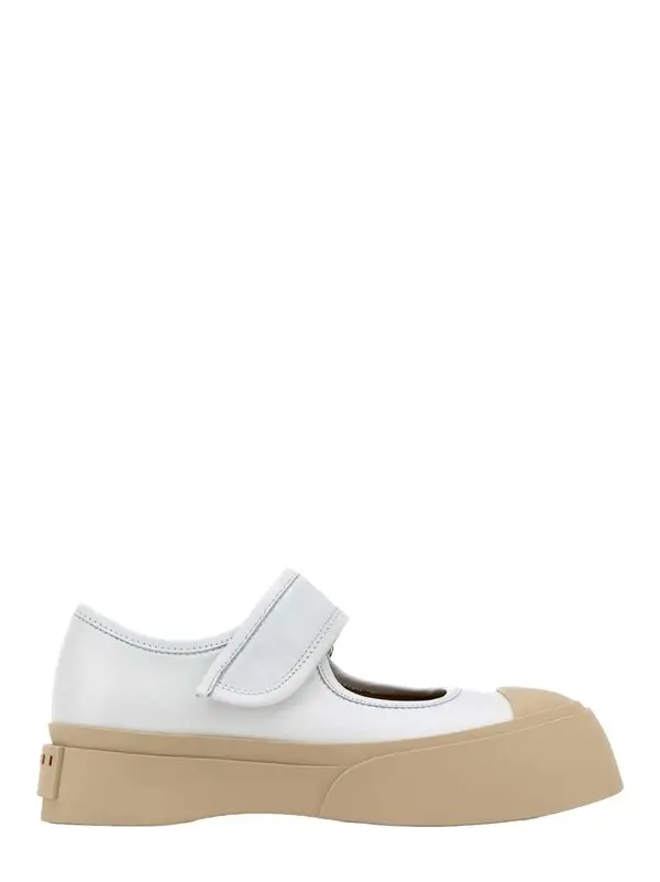 Marni Leather Mary Jane Sneakers - White