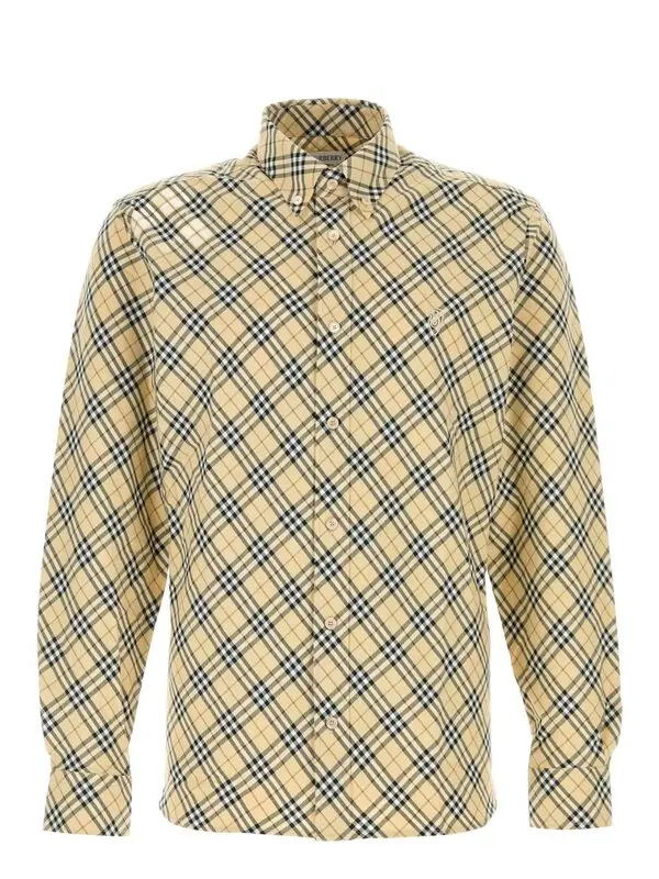 Burberry Embroidered Cotton Shirt - Checked