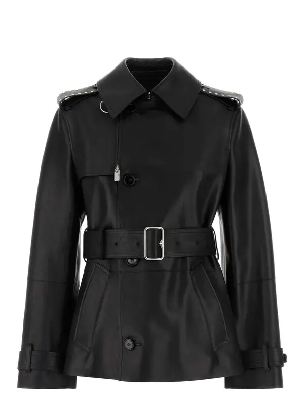 Burberry Leather Moto Jacket - Black