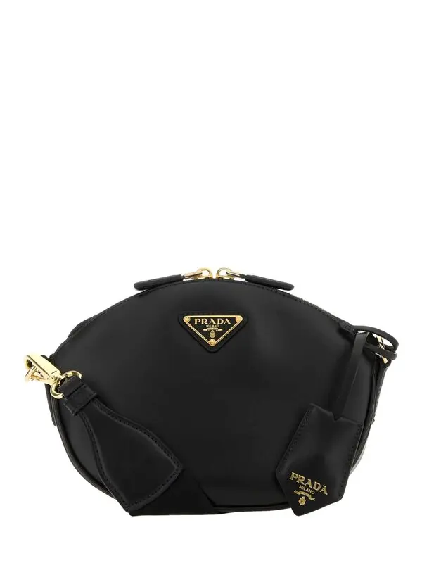 Prada Leather Crossbody Handbag - Black