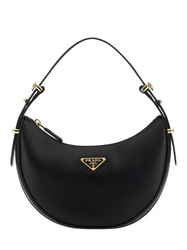 Prada Leather Mini Handbag - Black