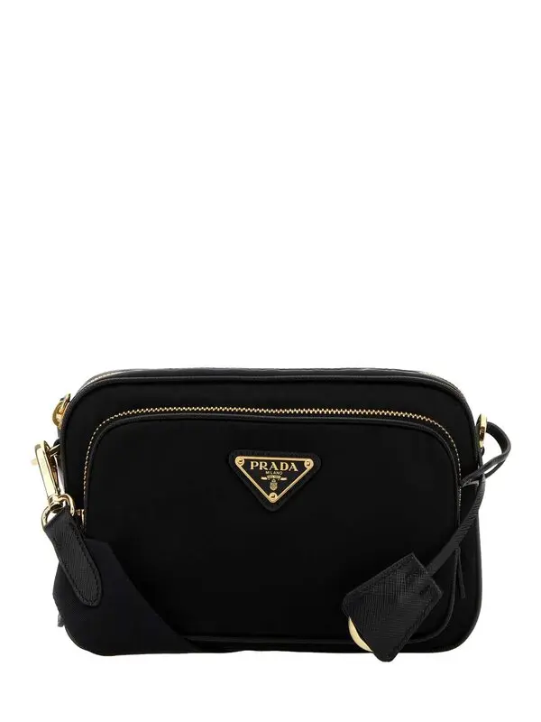 Prada Re-nylon Crossbody Handbag With Adjustable Shoulder Strap - Black