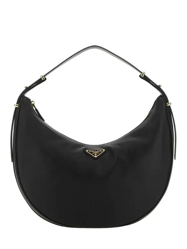 Prada Leather Big Arquè Handbag - Black