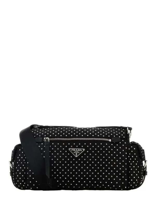 Prada Nylon Shoulder Handbag - Black